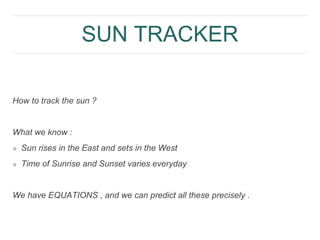 Sun Tracker | PPTX