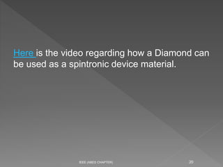 Spintronics ( IEEE presentation ) | PPTX