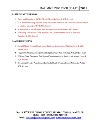 IEEE Projects Low Cost | PDF