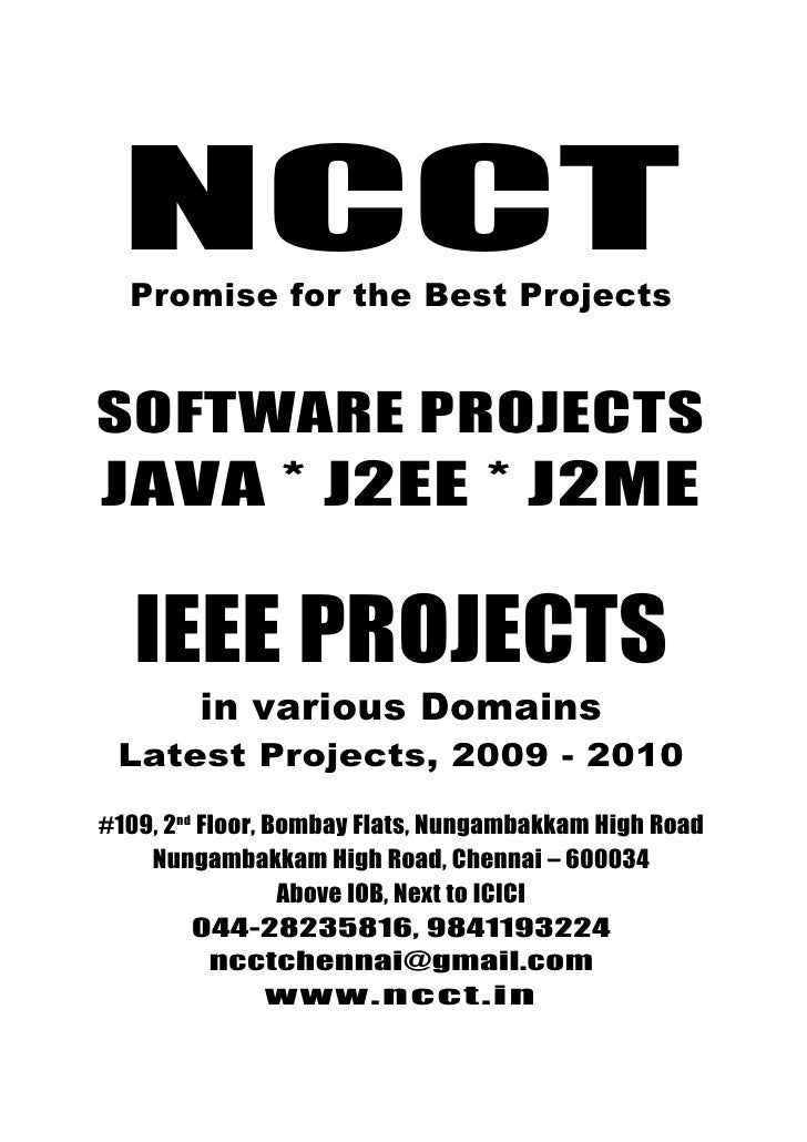 Ieeeprojects.Net Ncct.In