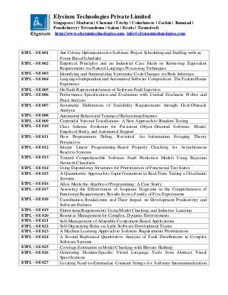 Final Year IEEE Project 2013-2014 - Software Engineering Title List