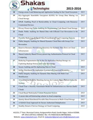 Ieee projects list java 2015 | PDF