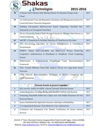Ieee projects list java 2015 | PDF