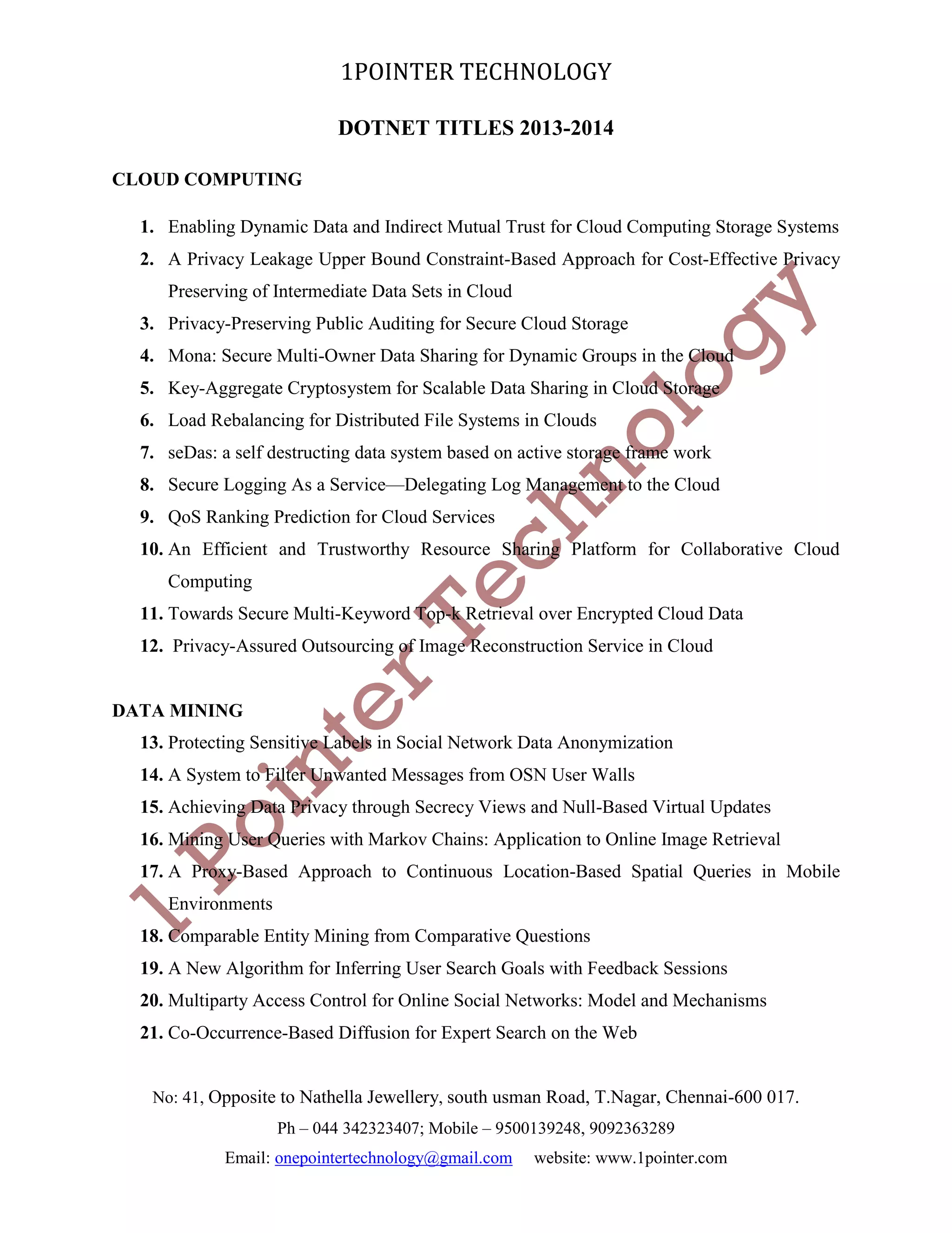 FINAL YEAR PROJECT TITLES | PDF