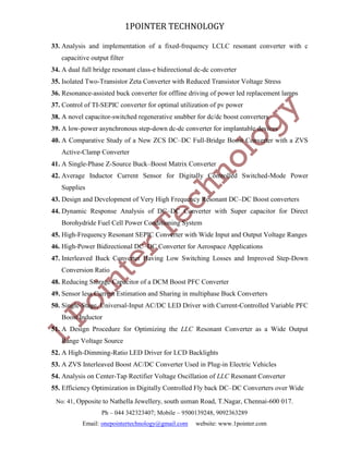 FINAL YEAR PROJECT TITLES | PDF