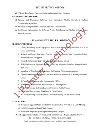 FINAL YEAR PROJECT TITLES | PDF