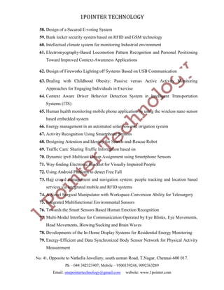 FINAL YEAR PROJECTS FOR CSE | PDF