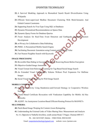 FINAL YEAR PROJECTS FOR CSE | PDF