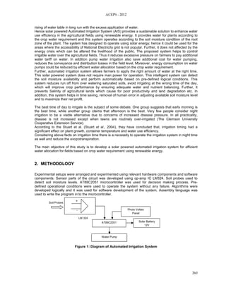 Ieeepro techno solutions 2012 ieee embedded project solar powered automated irrigation system | PDF