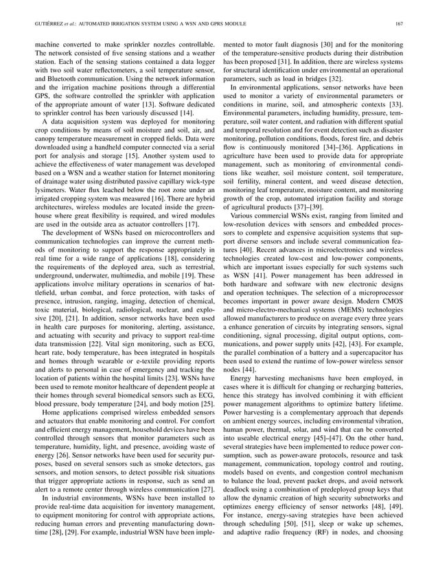 Ieeepro Techno Solutions 2013 Ieee Embedded Project Automated Irrigation System Using A Wsn Pdf
