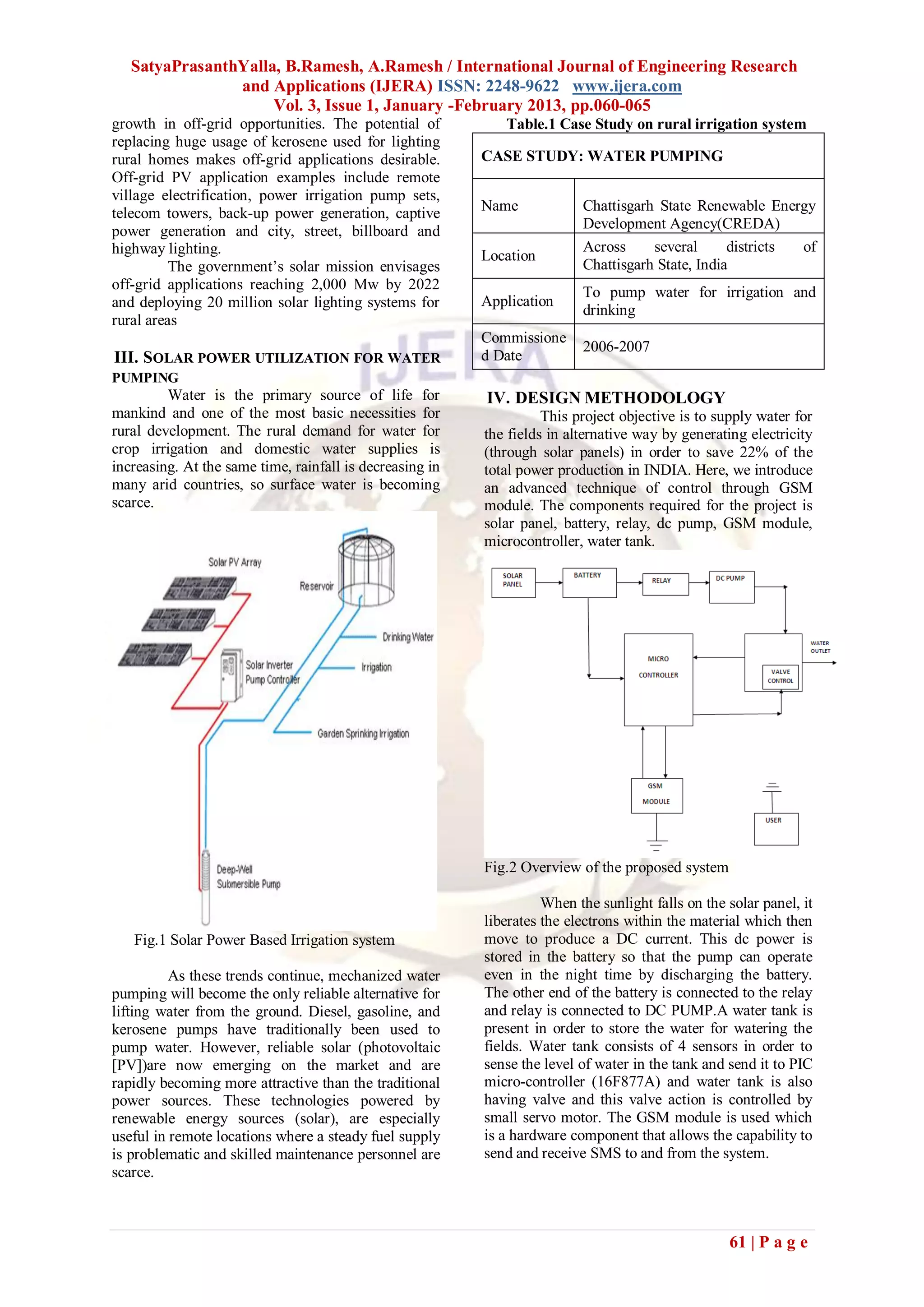 Ieeepro Techno Solutions 2013 Ieee Embedded Project Autonomous Solar Powered Irrigation System Pdf