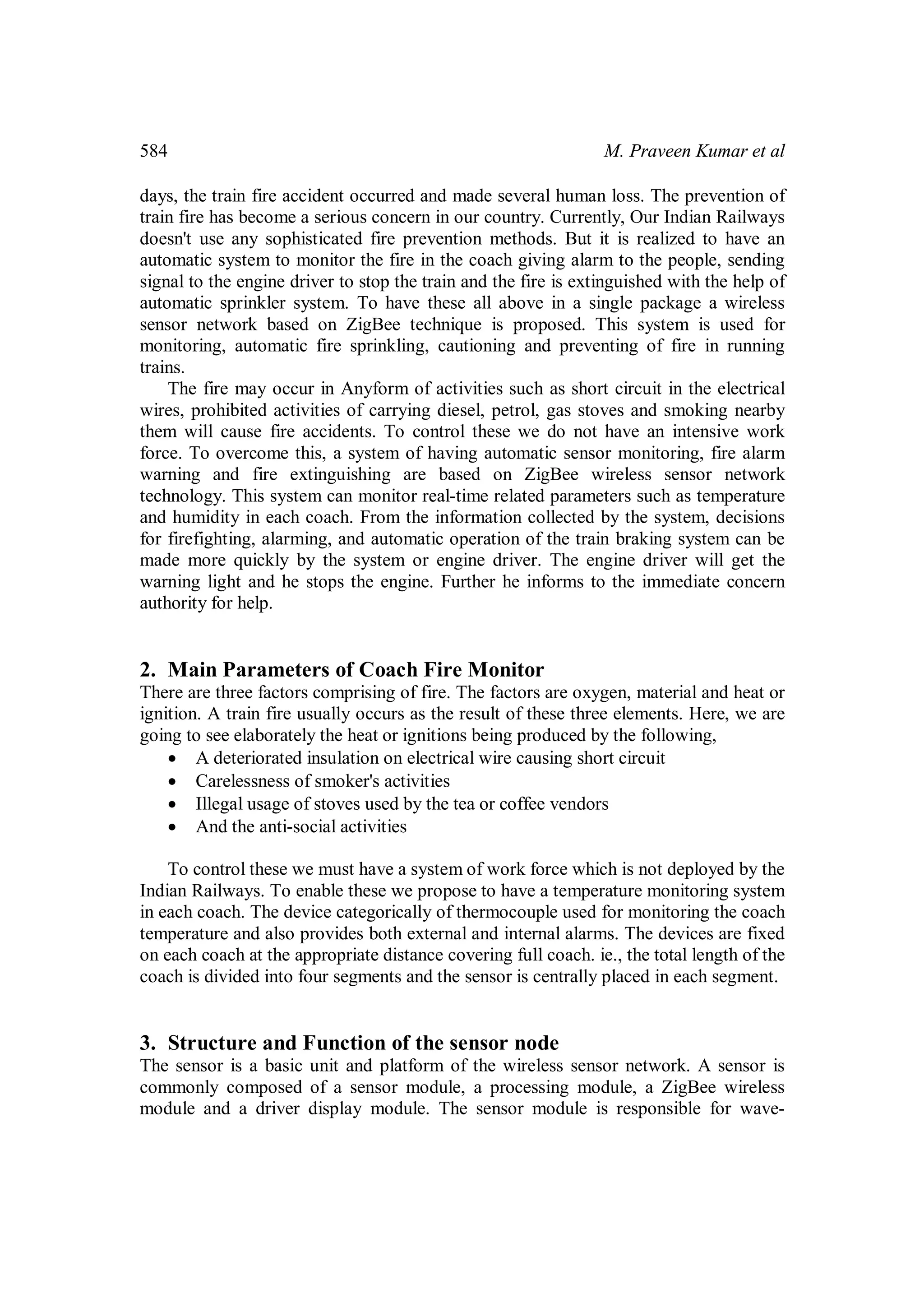 Ieeepro techno solutions ieee embedded project zigbee wsn - train | PDF