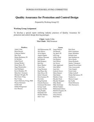 IEEE PSRC - Quality Assurance for Protection and Control Design | PDF