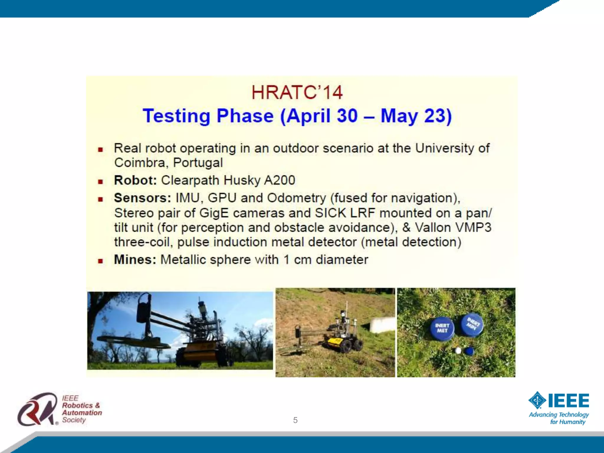 IEEE-RAS Robot Challenges Summary | PPTX