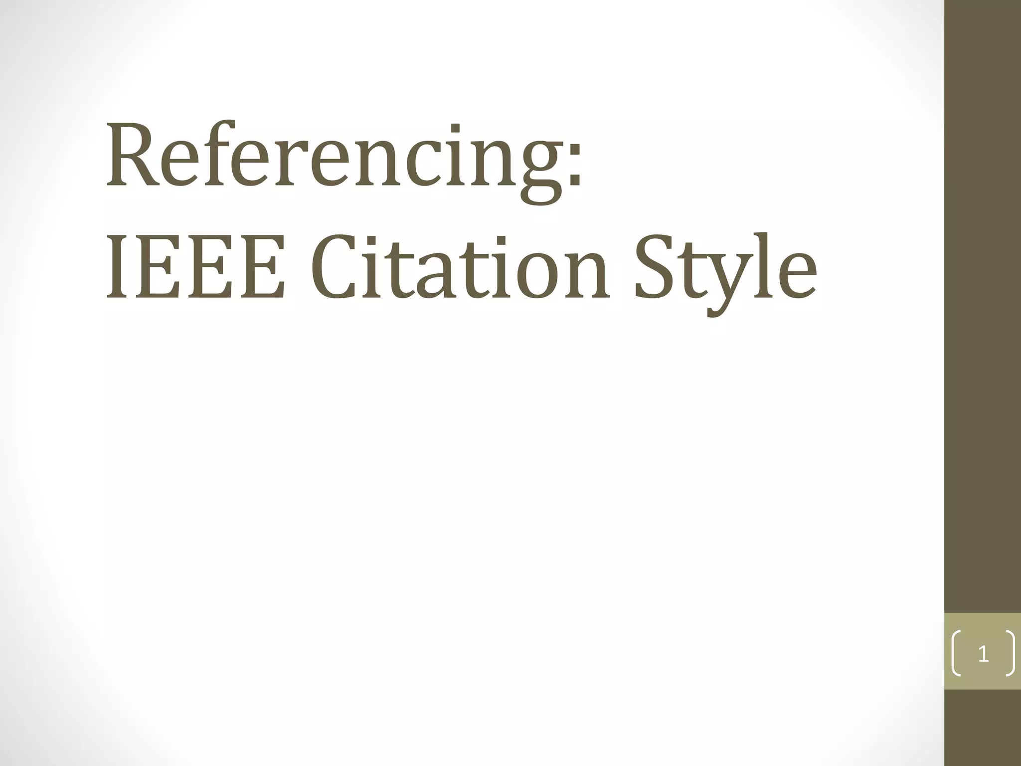 Ieee referencing | PPTX
