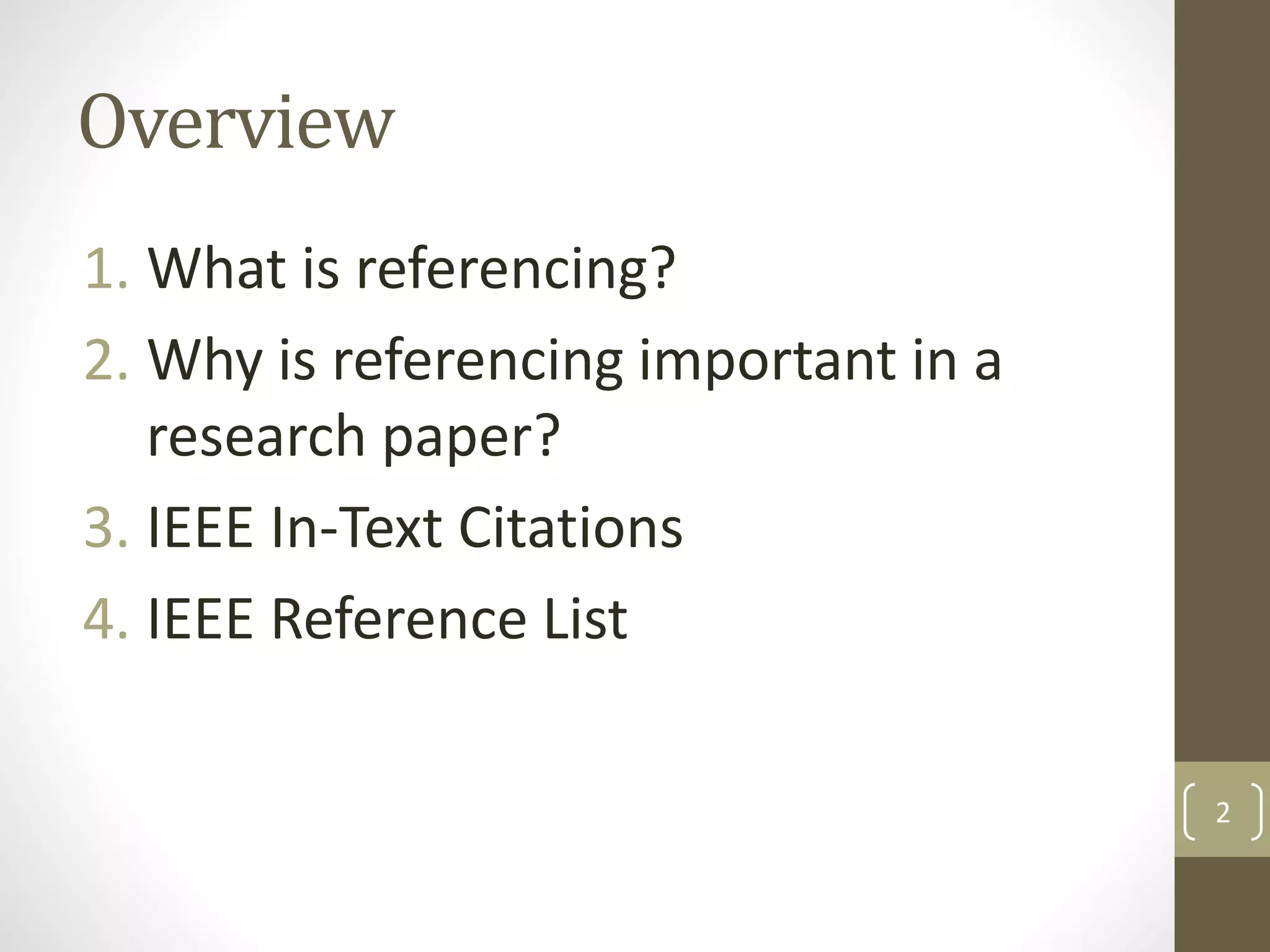 Ieee Referencing PPT