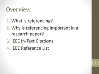 Ieee referencing | PPTX