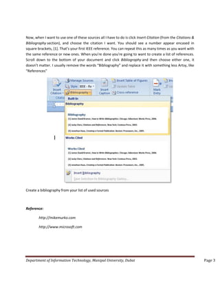 Ieee referencing for word 2007 worksheet | PDF
