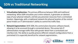 Software Defined Networking/ Networking/ Traditional Networking/ SDN Benefits | PPTX