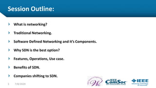 Software Defined Networking/ Networking/ Traditional Networking/ SDN ...