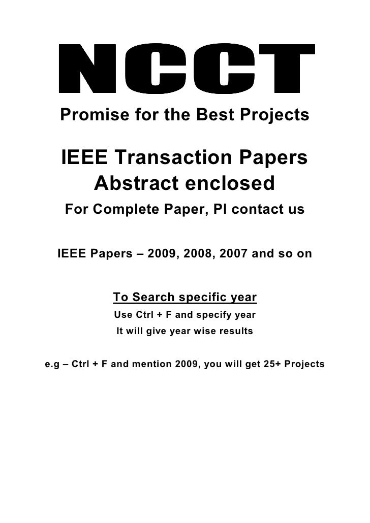 Ieee Software Projects Java Projects Ieee Projects Domains Pdf