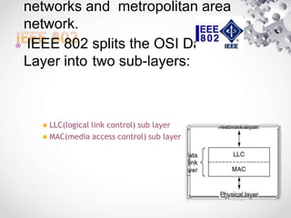 Data Communications and Networks IEEE standards | PPTX | Computer Networking | Computing