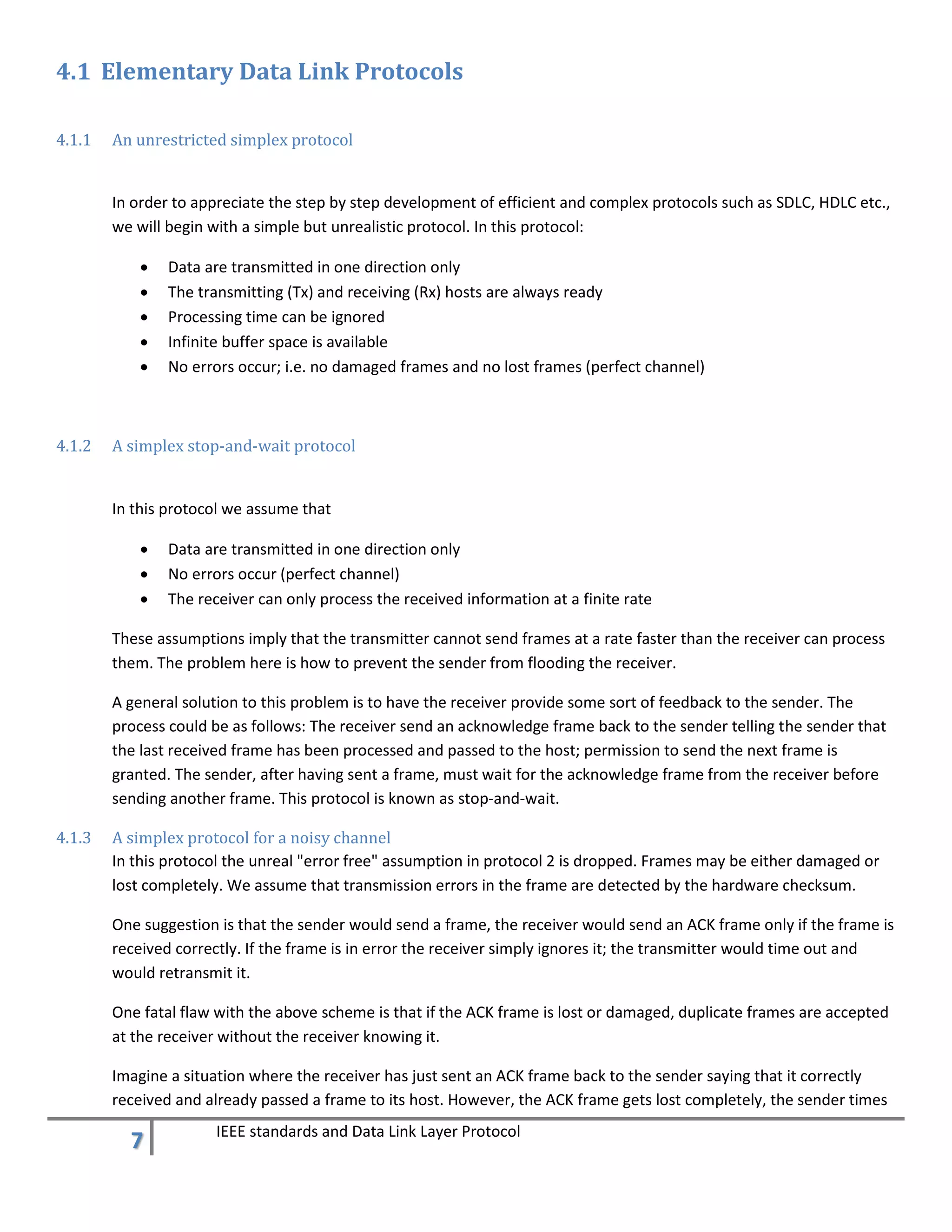IEEE standards and Data Link Layer Protocol | PDF