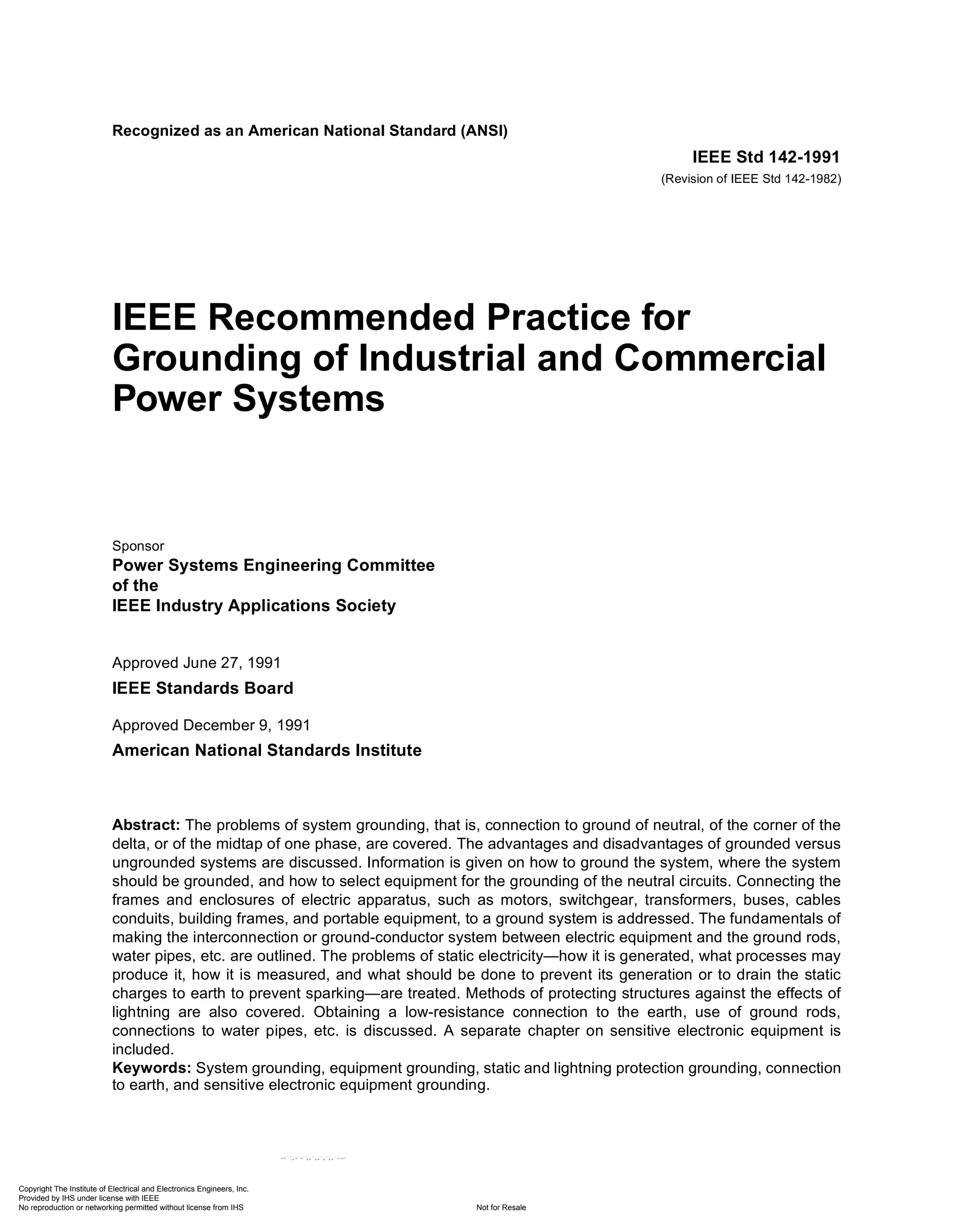 Ieee std 142 1991 | PDF | Technology & Computing