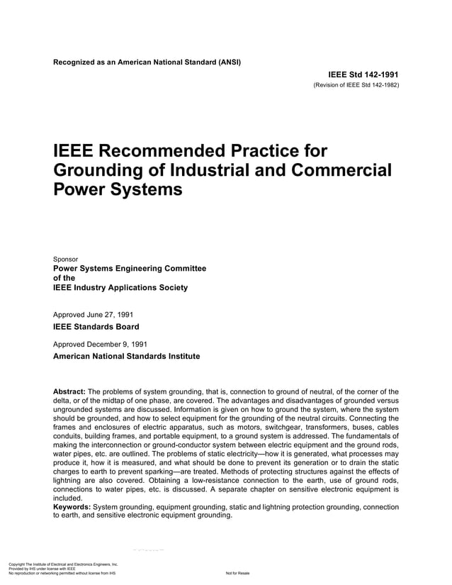 Ieee std 142 1991 | PDF | Technology & Computing
