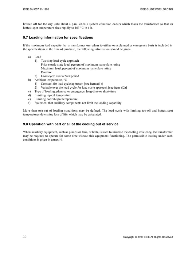 - IEEE Std C57.91-1995 | PDF