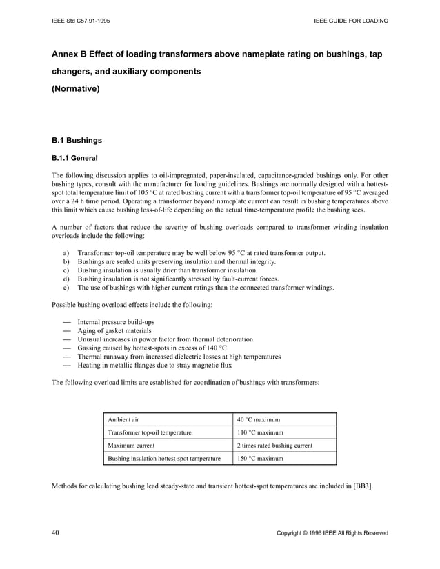 - IEEE Std C57.91-1995 | PDF