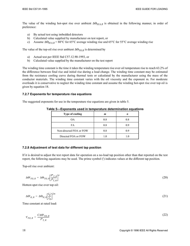 - IEEE Std C57.91-1995