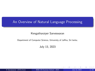 Natural Language Processing for Tamil and Sinhala | PDF