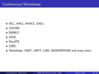 Natural Language Processing for Tamil and Sinhala | PPT