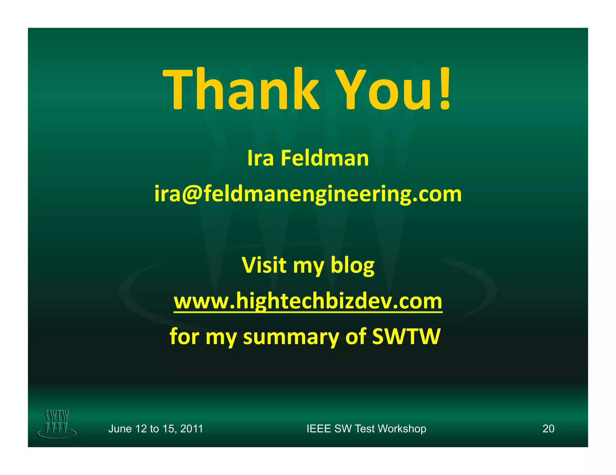 IEEE SWTW 2011 Probe Card Cost Drivers - Ira Feldman | PDF