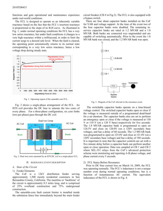 Resonance of a distribution feeder with a saturable core fault current ...