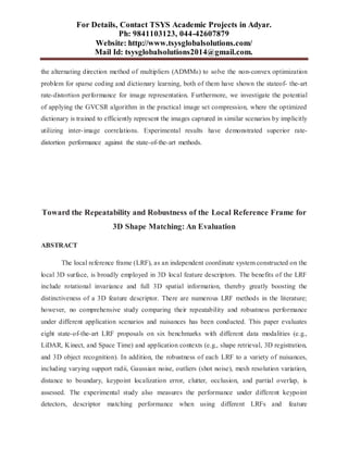 Ieee transactions on image processing | DOCX | 3-D Graphics | Computer Software and Applications