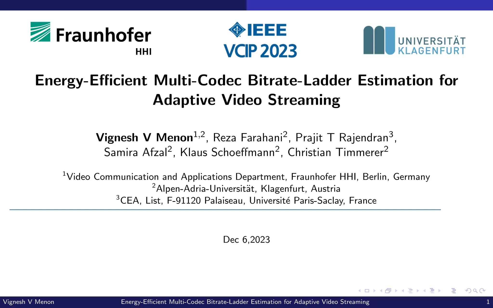 Energy-Efficient Multi-Codec Bitrate-Ladder Estimation for Adaptive ... Energy-Efficient Multi-Codec Bitrate-Ladder Estimation for Adaptive ...