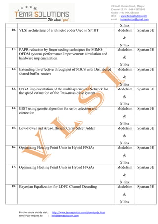 Ieee vlsi titles 2012 c | PDF