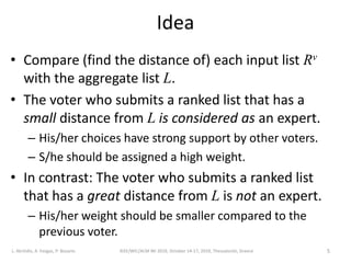An Iterative Distance-Based Model for Unsupervised Weighted Rank ...