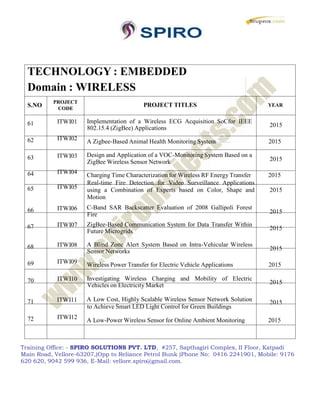 IEEE WIRELESS PROJECT TITLE 2015-16 | PDF