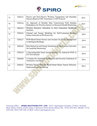 IEEE WIRELESS PROJECT TITLE 2015-16 | PDF