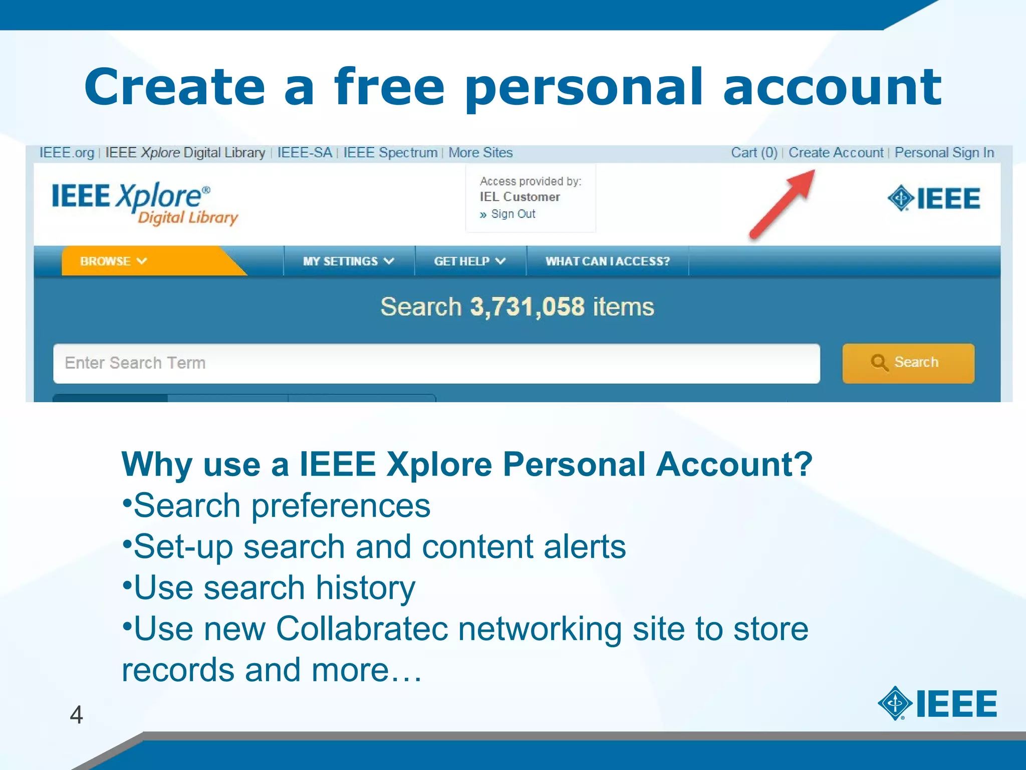 IEEE Xplore - What can i access | PPT | Free Download
