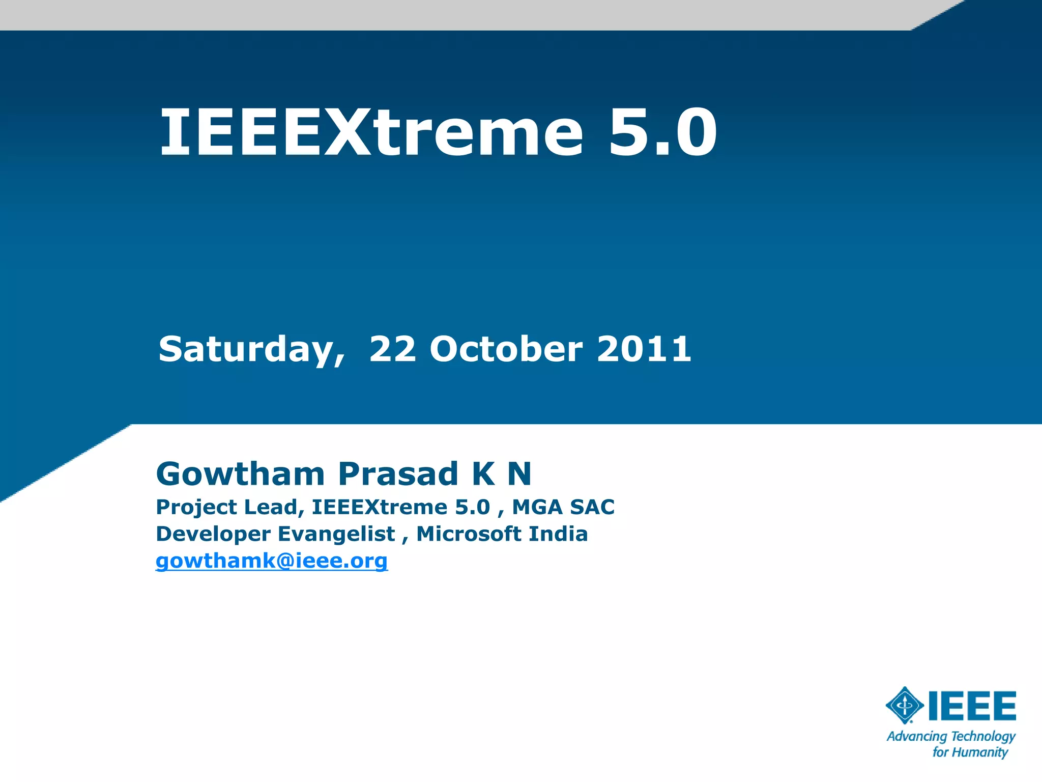 Ieee xtreme 5.0 | PPTX