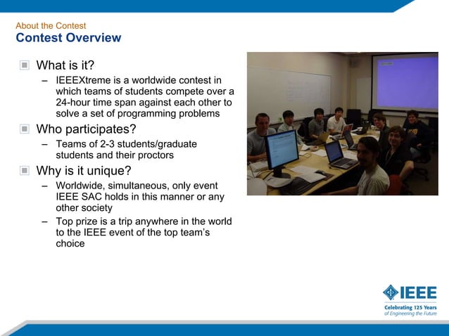 Ieee Xtreme Md Telecon August 2009 | PPT