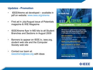 Ieee Xtreme Md Telecon August 2009 | PPT