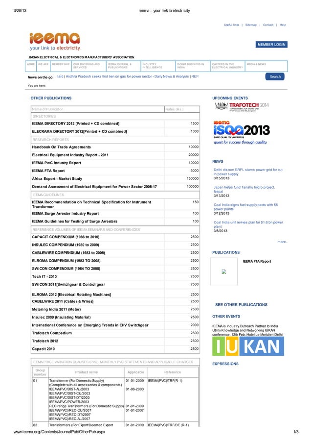 Ieema your link to electricity | PDF