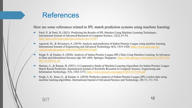 IPL Match Prediction System Using Machine Learning.pptx | Cricket | Sports