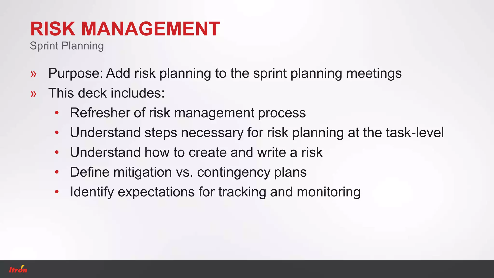 Risk Management in Sprint Environment | PPT