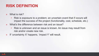 Risk Management in Sprint Environment | PPTX